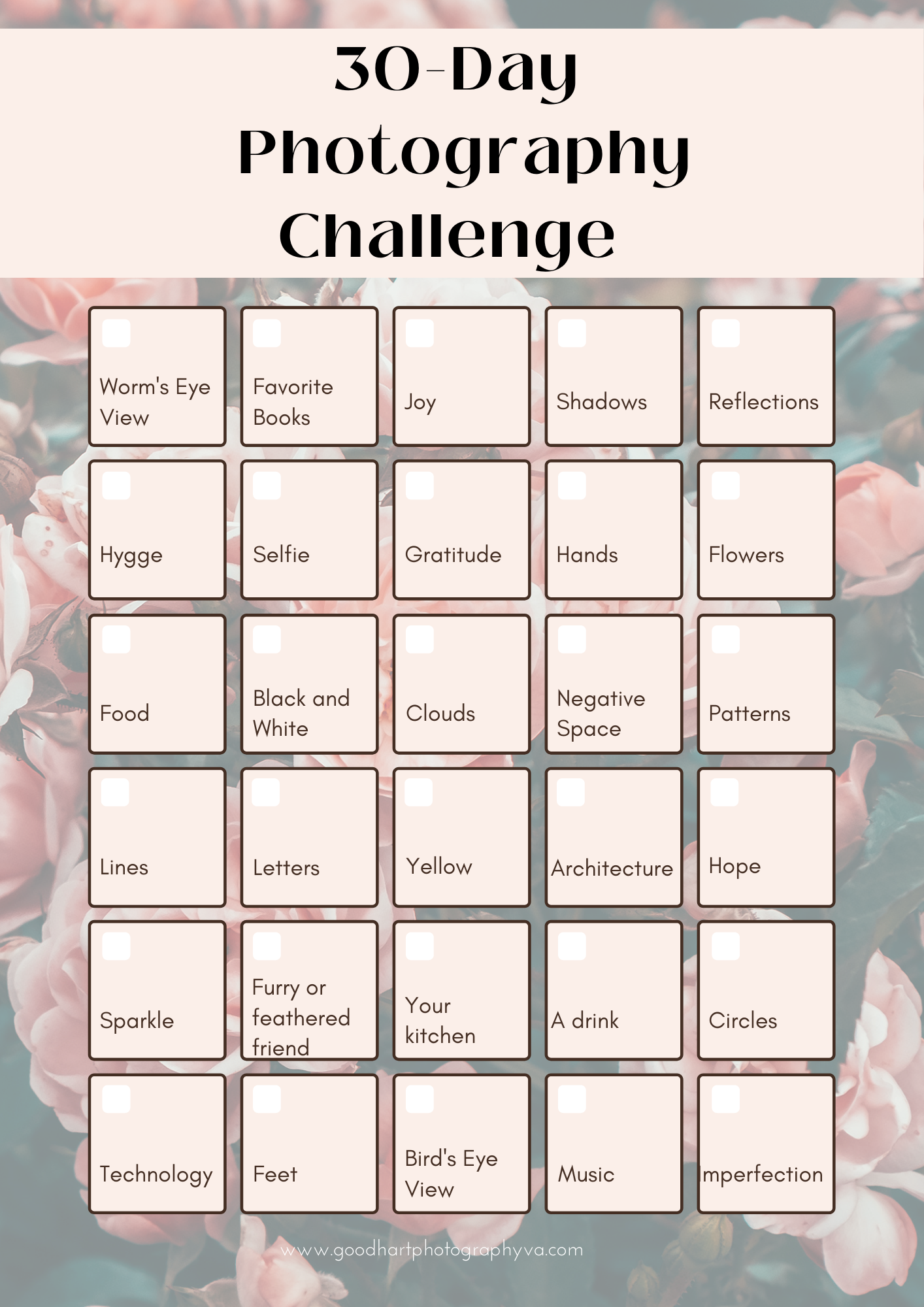 30 Day Photography Challenge